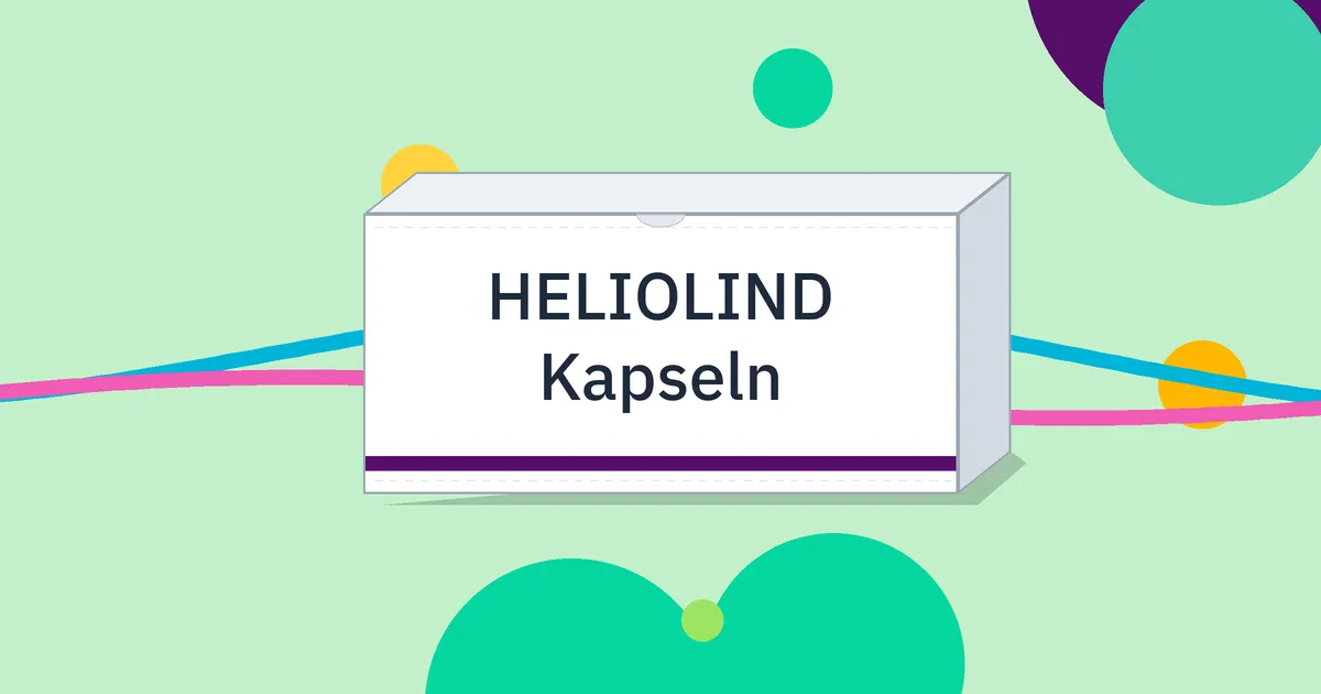 Symbolbild: Packung mit der Aufschrift HELIOLIND Kapseln (PZN 18240526) – Verfügbarkeit und Bezug in Apotheken in Frankfurt am Main