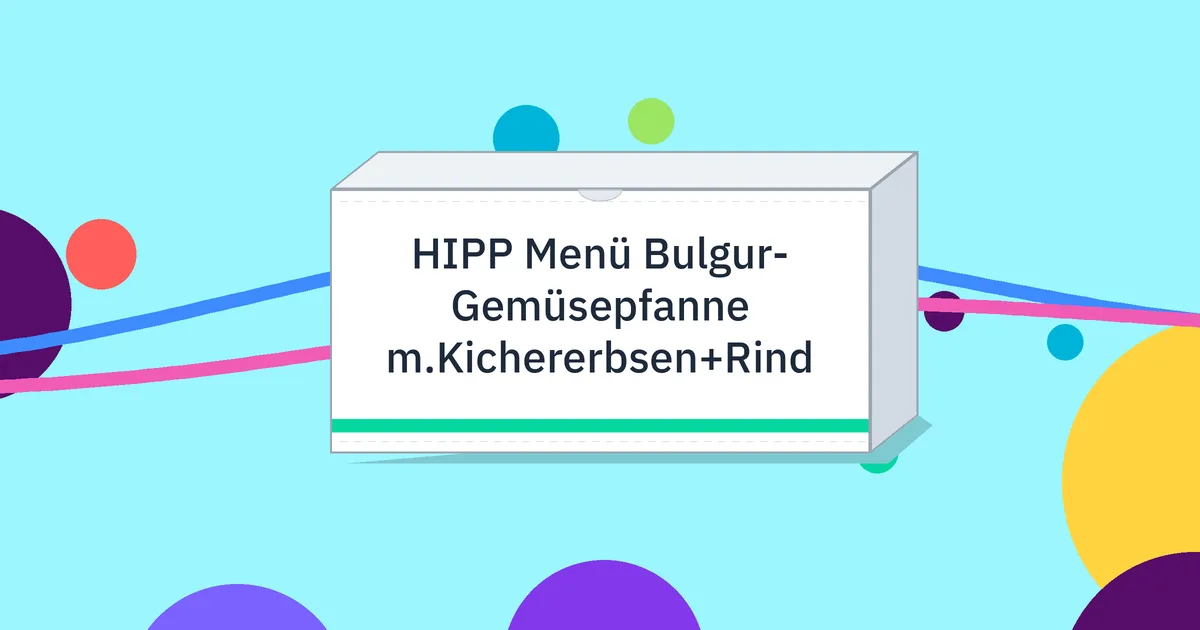 Symbolbild: Packung mit der Aufschrift HIPP Menü Bulgur-Gemüsepfanne m.Kichererbsen+Rind (PZN 15301776) – Verfügbarkeit und Bezug in Apotheken in Frankfurt am Main