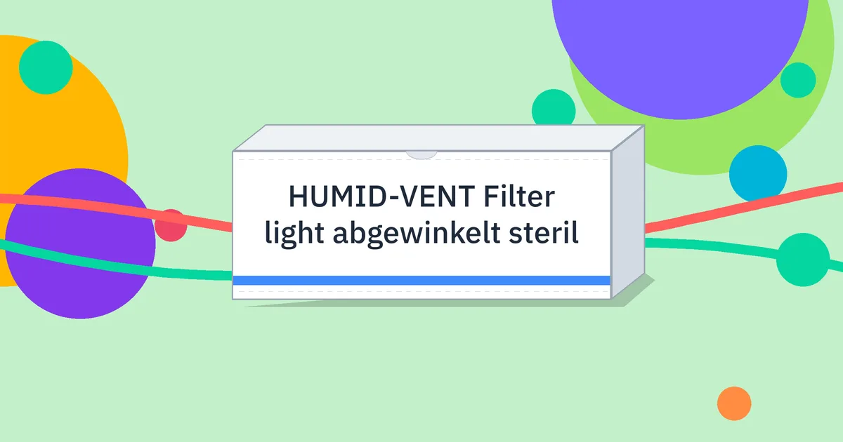 Symbolbild: Packung mit der Aufschrift HUMID-VENT Filter light abgewinkelt steril (PZN 01232652) – Verfügbarkeit und Bezug in Apotheken in Frankfurt am Main