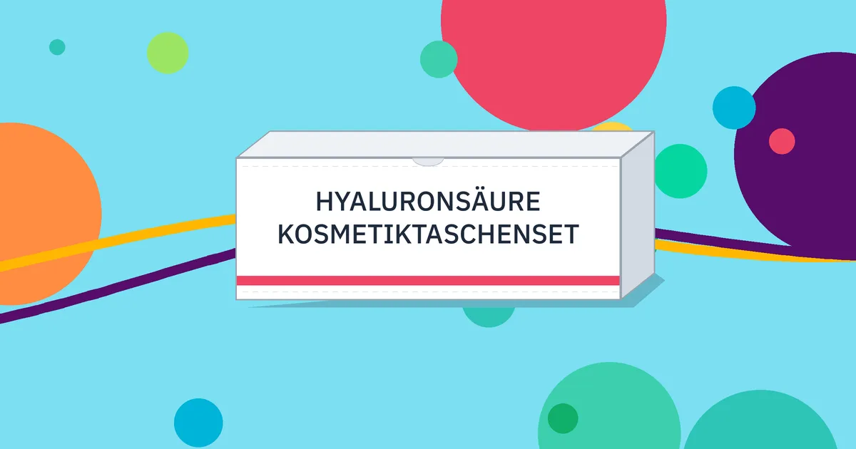 Symbolbild: Packung mit der Aufschrift HYALURONSÄURE KOSMETIKTASCHENSET (PZN 18395950) – Verfügbarkeit und Bezug in Apotheken in Frankfurt am Main