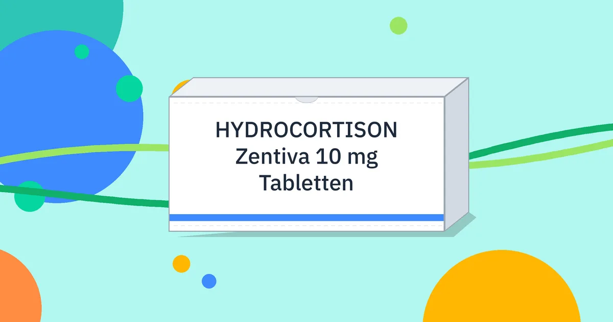 Symbolbild: Packung mit der Aufschrift HYDROCORTISON Zentiva 10 mg Tabletten (PZN 19269644) – Verfügbarkeit und Bezug in Apotheken in Frankfurt am Main