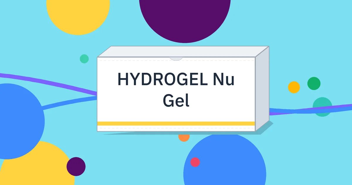 Symbolbild: Packung mit der Aufschrift HYDROGEL Nu Gel (PZN 14372828) – Verfügbarkeit und Bezug in Apotheken in Frankfurt am Main
