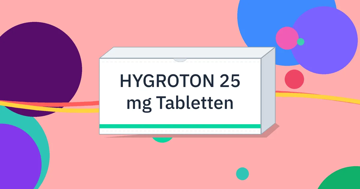 Symbolbild: Packung mit der Aufschrift HYGROTON 25 mg Tabletten (PZN 03524927) – Verfügbarkeit und Bezug in Apotheken in Frankfurt am Main
