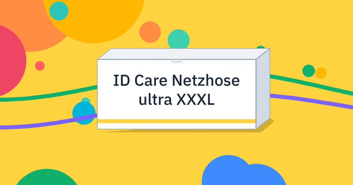Symbolbild: Packung mit der Aufschrift ID Care Netzhose ultra XXXL (PZN 16162153) – Verfügbarkeit und Bezug in Apotheken in Frankfurt am Main