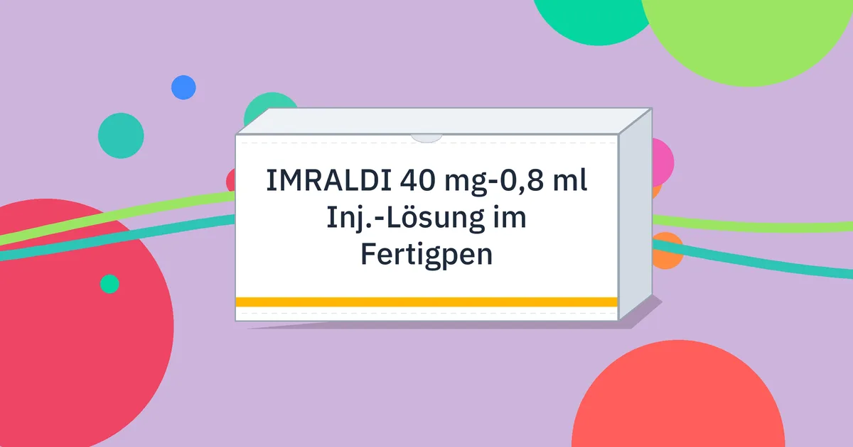Symbolbild: Packung mit der Aufschrift IMRALDI 40 mg-0,8 ml Inj.-Lösung im Fertigpen (PZN 15374232) – Verfügbarkeit und Bezug in Apotheken in Frankfurt am Main