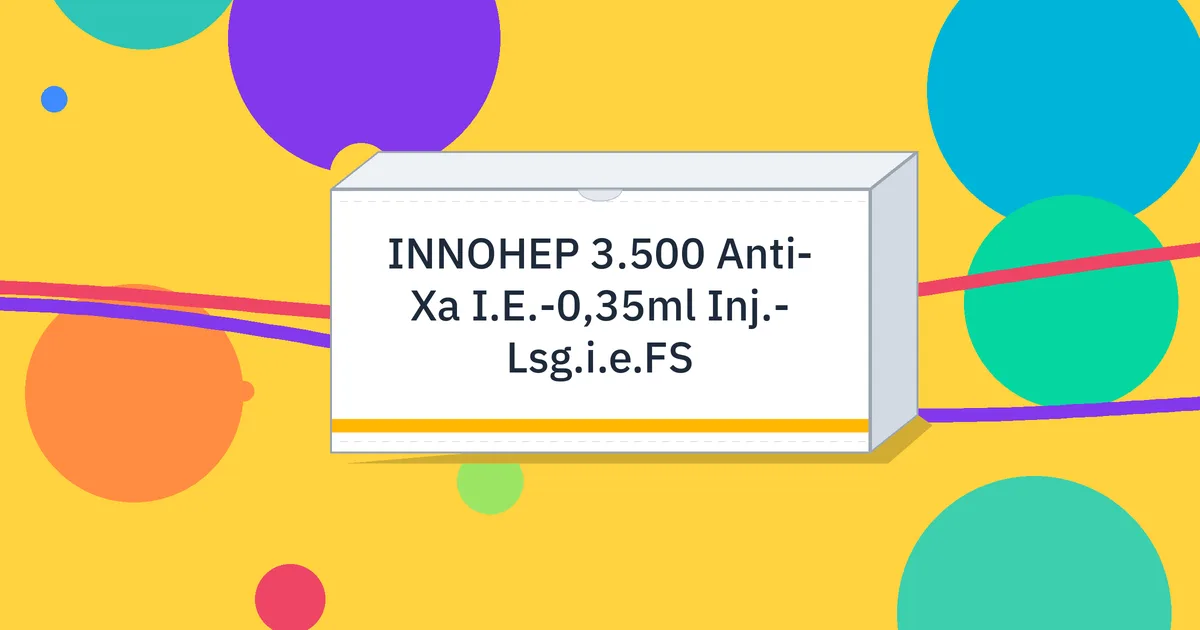 Symbolbild: Packung mit der Aufschrift INNOHEP 3.500 Anti-Xa I.E.-0,35ml Inj.-Lsg.i.e.FS (PZN 17934161) – Verfügbarkeit und Bezug in Apotheken in Frankfurt am Main