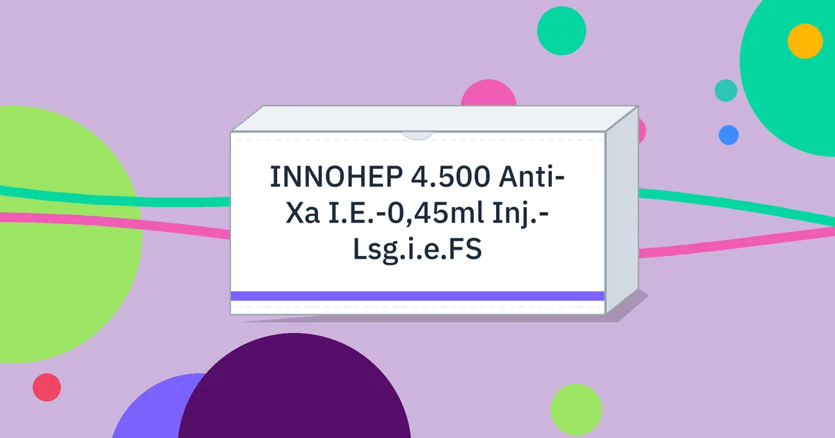 Symbolbild: Packung mit der Aufschrift INNOHEP 4.500 Anti-Xa I.E.-0,45ml Inj.-Lsg.i.e.FS (PZN 14026463) – Verfügbarkeit und Bezug in Apotheken in Frankfurt am Main