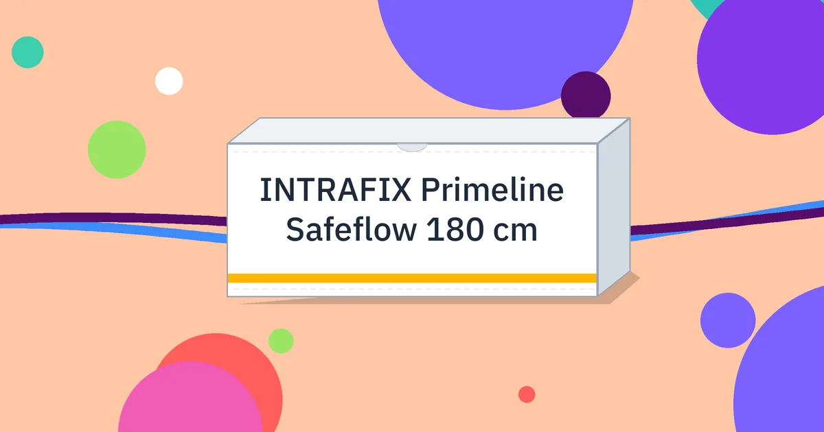 Symbolbild: Packung mit der Aufschrift INTRAFIX Primeline Safeflow 180 cm (PZN 09208995) – Verfügbarkeit und Bezug in Apotheken in Frankfurt am Main