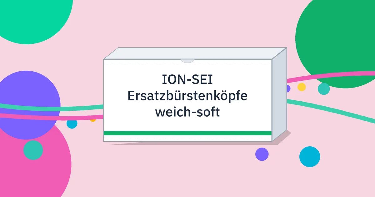 Symbolbild: Packung mit der Aufschrift ION-SEI Ersatzbürstenköpfe weich-soft (PZN 14366029) – Verfügbarkeit und Bezug in Apotheken in Frankfurt am Main