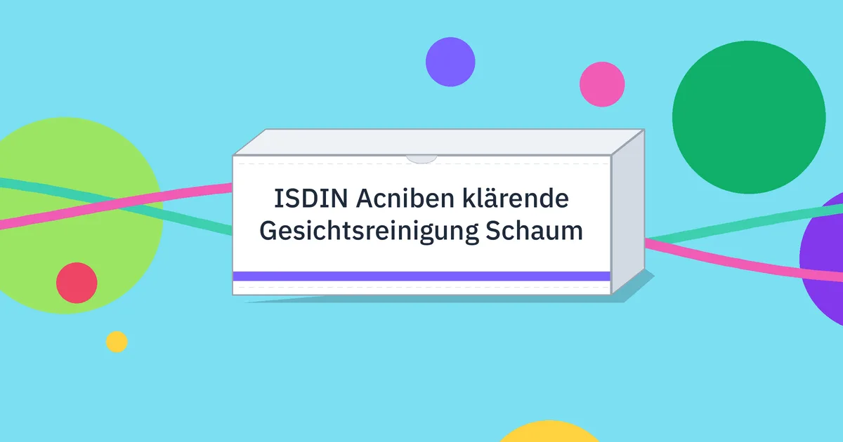 Symbolbild: Packung mit der Aufschrift ISDIN Acniben klärende Gesichtsreinigung Schaum (PZN 18782084) – Verfügbarkeit und Bezug in Apotheken in Frankfurt am Main