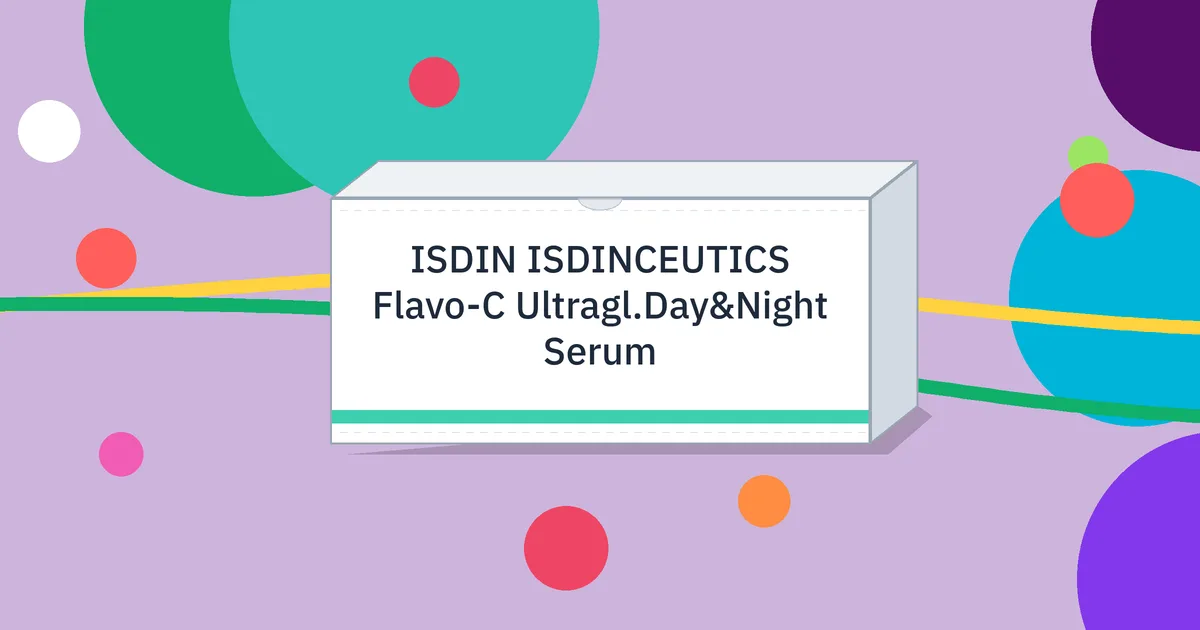 Symbolbild: Packung mit der Aufschrift ISDIN ISDINCEUTICS Flavo-C Ultragl.Day&Night Serum (PZN 14349574) – Verfügbarkeit und Bezug in Apotheken in Frankfurt am Main