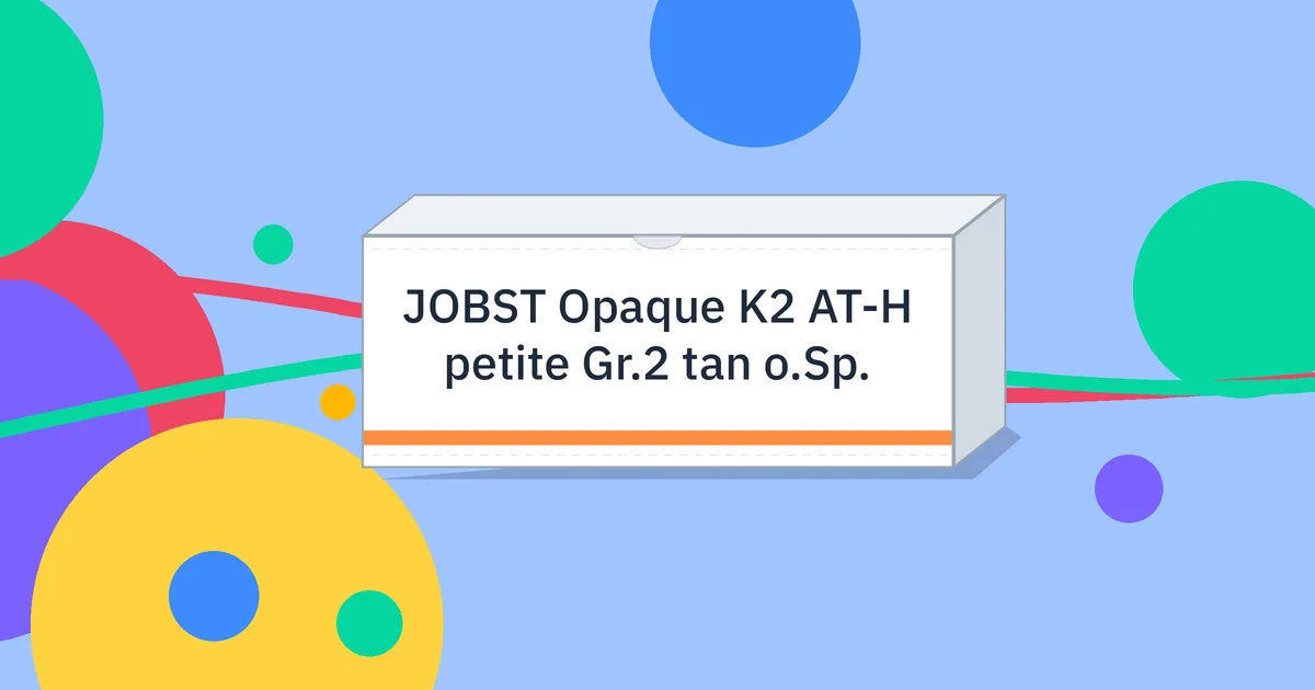 Symbolbild: Packung mit der Aufschrift JOBST Opaque K2 AT-H petite Gr.2 tan o.Sp. (PZN 16291347) – Verfügbarkeit und Bezug in Apotheken in Frankfurt am Main