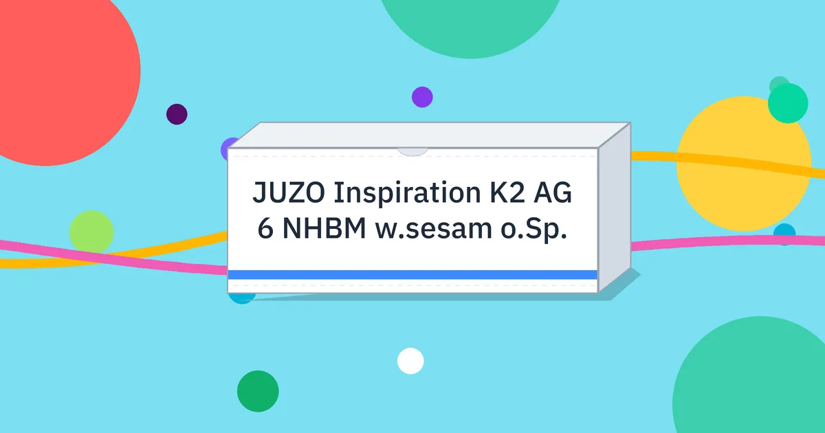 Symbolbild: Packung mit der Aufschrift JUZO Inspiration K2 AG 6 NHBM w.sesam o.Sp. (PZN 14919959) – Verfügbarkeit und Bezug in Apotheken in Frankfurt am Main