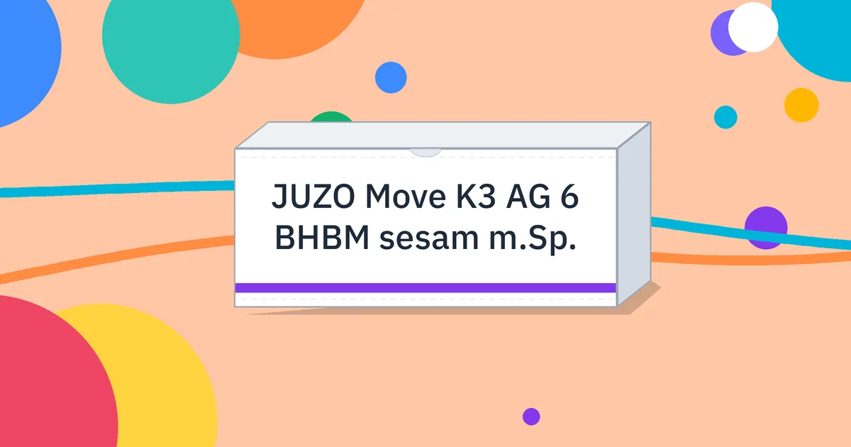 Symbolbild: Packung mit der Aufschrift JUZO Move K3 AG 6 BHBM sesam m.Sp. (PZN 18576189) – Verfügbarkeit und Bezug in Apotheken in Frankfurt am Main
