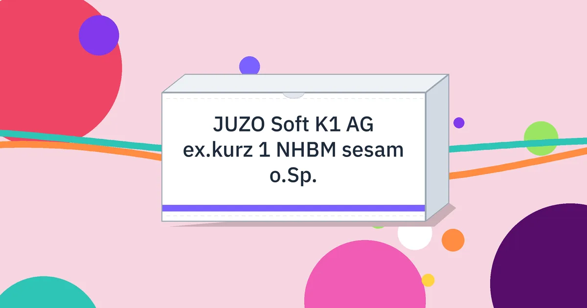 Symbolbild: Packung mit der Aufschrift JUZO Soft K1 AG ex.kurz 1 NHBM sesam o.Sp. (PZN 14996776) – Verfügbarkeit und Bezug in Apotheken in Frankfurt am Main