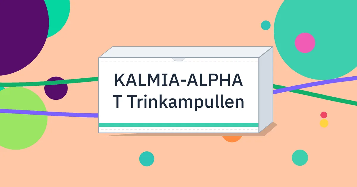 Symbolbild: Packung mit der Aufschrift KALMIA-ALPHA T Trinkampullen (PZN 10222658) – Verfügbarkeit und Bezug in Apotheken in Frankfurt am Main