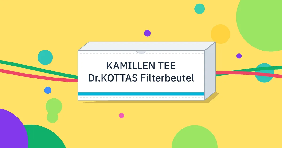 Symbolbild: Packung mit der Aufschrift KAMILLEN TEE Dr.KOTTAS Filterbeutel (PZN 10030597) – Verfügbarkeit und Bezug in Apotheken in Frankfurt am Main