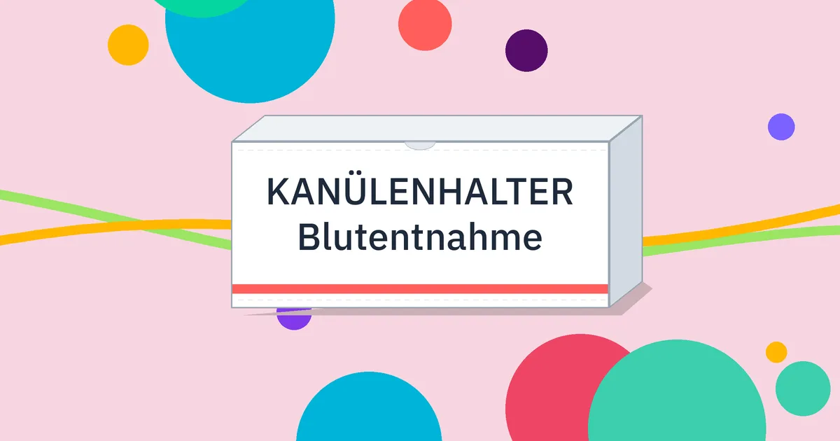 Symbolbild: Packung mit der Aufschrift KANÜLENHALTER Blutentnahme (PZN 09769239) – Verfügbarkeit und Bezug in Apotheken in Frankfurt am Main