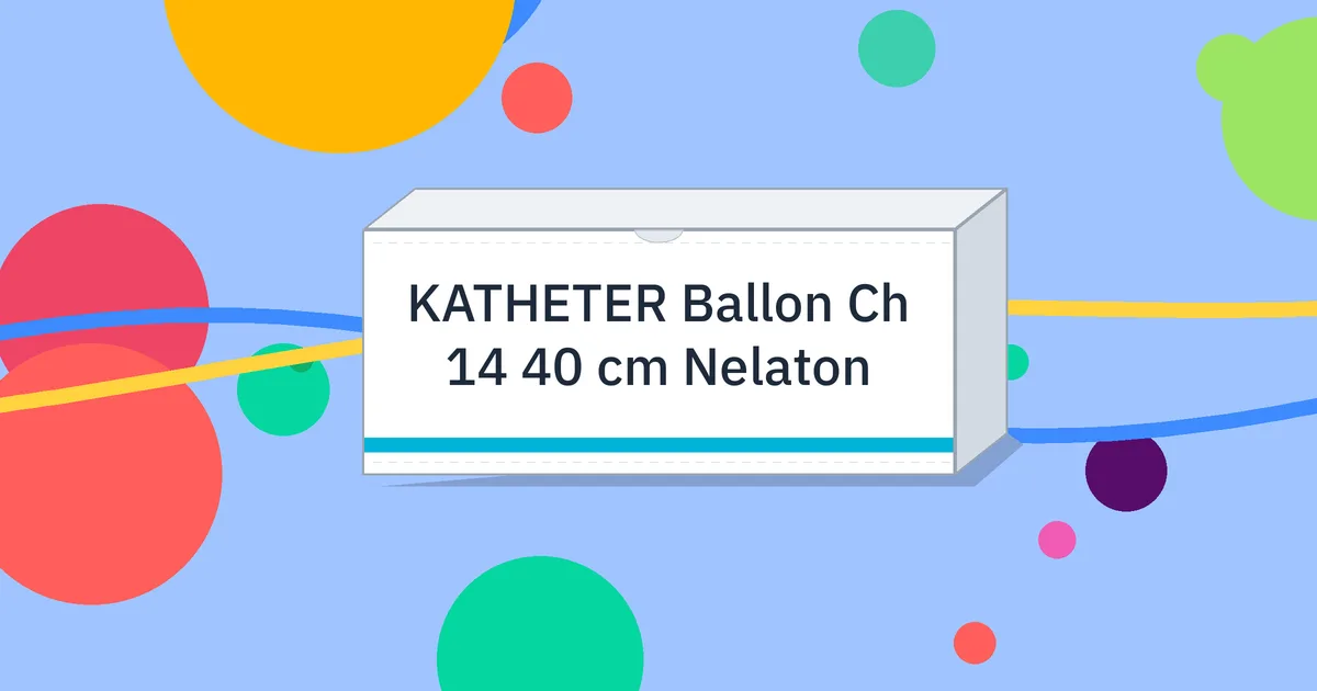 Symbolbild: Packung mit der Aufschrift KATHETER Ballon Ch 14 40 cm Nelaton (PZN 01730373) – Verfügbarkeit und Bezug in Apotheken in Frankfurt am Main