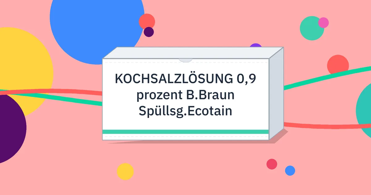 Symbolbild: Packung mit der Aufschrift KOCHSALZLÖSUNG 0,9 prozent B.Braun Spüllsg.Ecotain (PZN 06063042) – Verfügbarkeit und Bezug in Apotheken in Frankfurt am Main