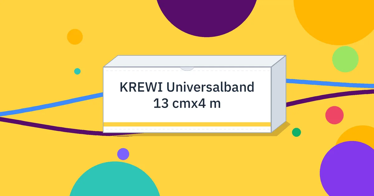 Symbolbild: Packung mit der Aufschrift KREWI Universalband 13 cmx4 m (PZN 06711498) – Verfügbarkeit und Bezug in Apotheken in Frankfurt am Main