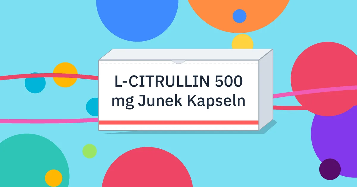 Symbolbild: Packung mit der Aufschrift L-CITRULLIN 500 mg Junek Kapseln (PZN 07073290) – Verfügbarkeit und Bezug in Apotheken in Frankfurt am Main