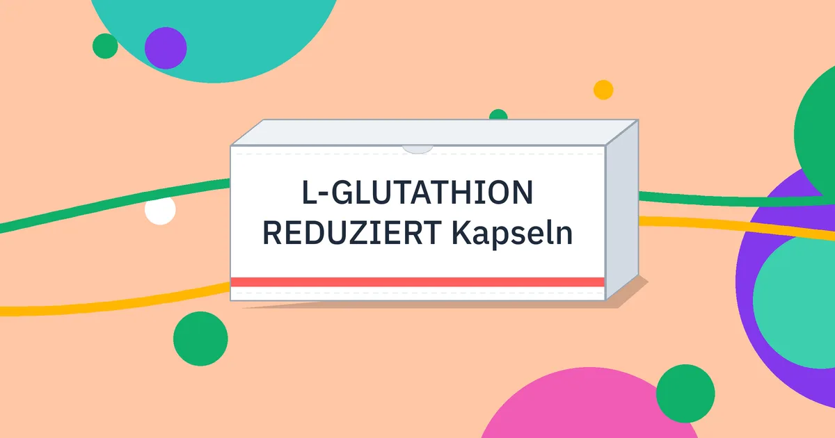 Symbolbild: Packung mit der Aufschrift L-GLUTATHION REDUZIERT Kapseln (PZN 12512024) – Verfügbarkeit und Bezug in Apotheken in Frankfurt am Main