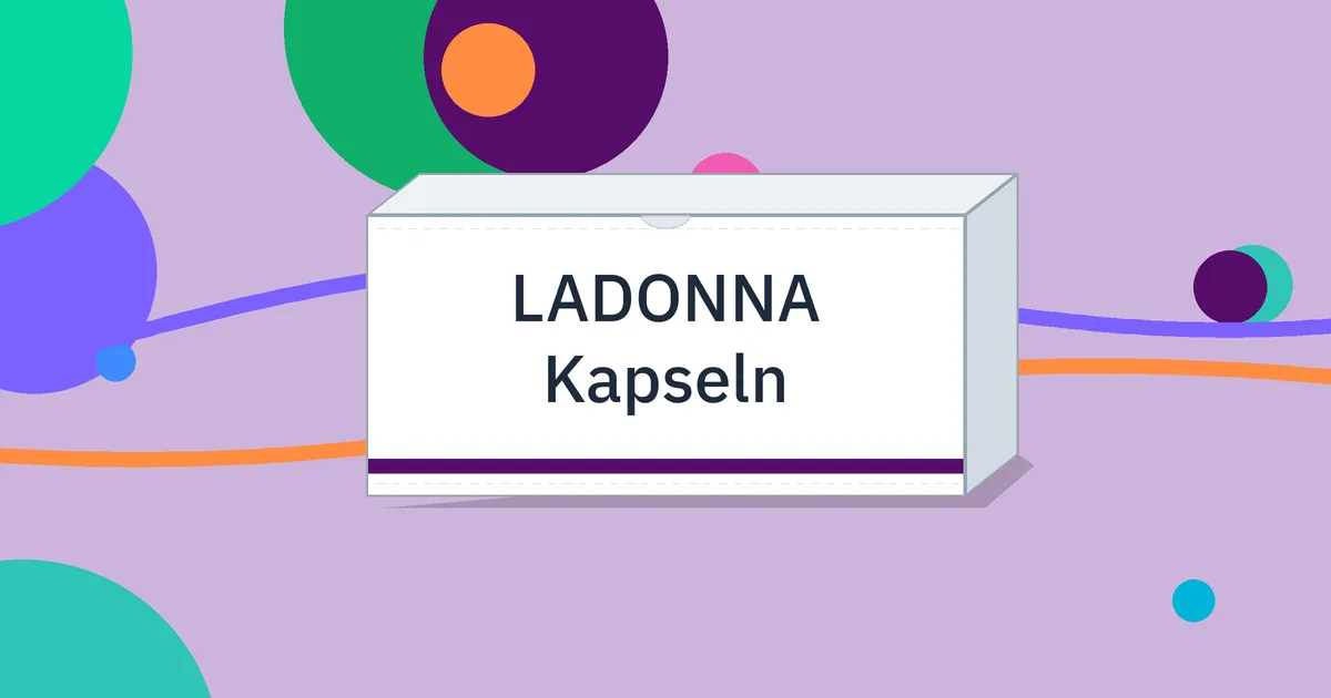 Symbolbild: Packung mit der Aufschrift LADONNA Kapseln (PZN 18458998) – Verfügbarkeit und Bezug in Apotheken in Frankfurt am Main
