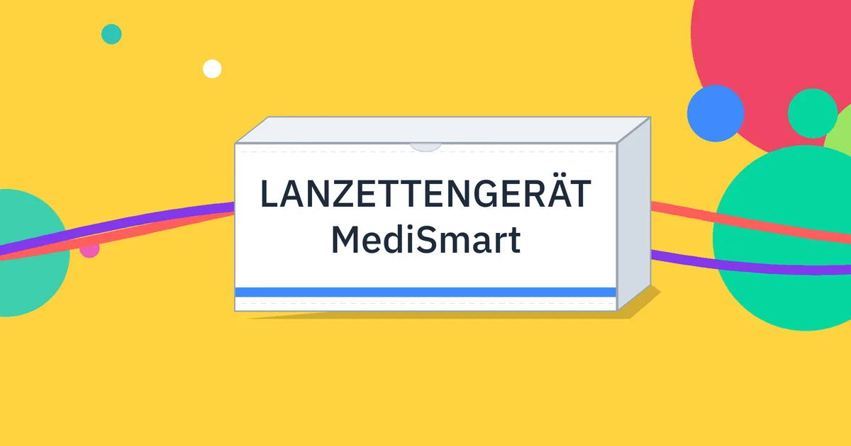 Symbolbild: Packung mit der Aufschrift LANZETTENGERÄT MediSmart (PZN 03907315) – Verfügbarkeit und Bezug in Apotheken in Frankfurt am Main