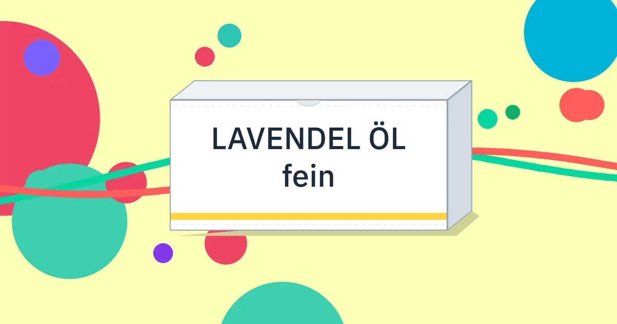 Symbolbild: Packung mit der Aufschrift LAVENDEL ÖL fein (PZN 03835277) – Verfügbarkeit und Bezug in Apotheken in Frankfurt am Main