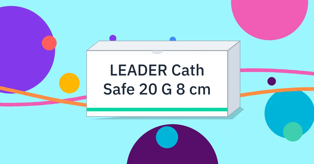 Symbolbild: Packung mit der Aufschrift LEADER Cath Safe 20 G 8 cm (PZN 11125182) – Verfügbarkeit und Bezug in Apotheken in Frankfurt am Main