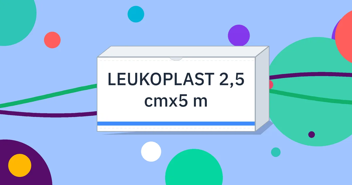 Symbolbild: Packung mit der Aufschrift LEUKOPLAST 2,5 cmx5 m (PZN 05529490) – Verfügbarkeit und Bezug in Apotheken in Frankfurt am Main