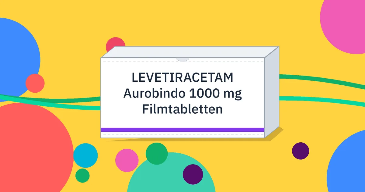 Symbolbild: Packung mit der Aufschrift LEVETIRACETAM Aurobindo 1000 mg Filmtabletten (PZN 09478789) – Verfügbarkeit und Bezug in Apotheken in Frankfurt am Main
