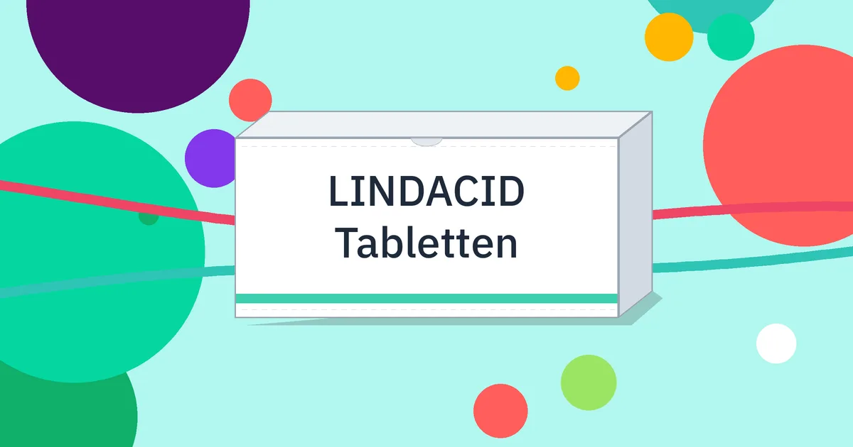 Symbolbild: Packung mit der Aufschrift LINDACID Tabletten (PZN 15629063) – Verfügbarkeit und Bezug in Apotheken in Frankfurt am Main