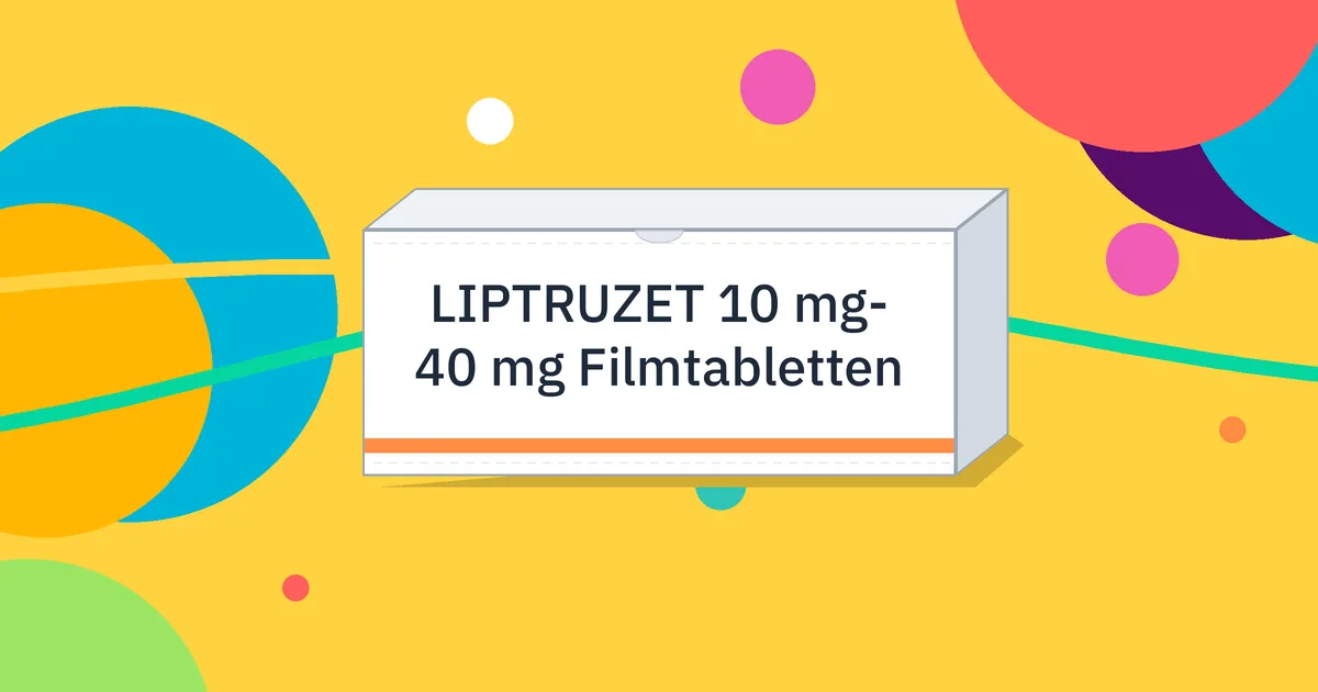 Symbolbild: Packung mit der Aufschrift LIPTRUZET 10 mg-40 mg Filmtabletten (PZN 16628775) – Verfügbarkeit und Bezug in Apotheken in Frankfurt am Main