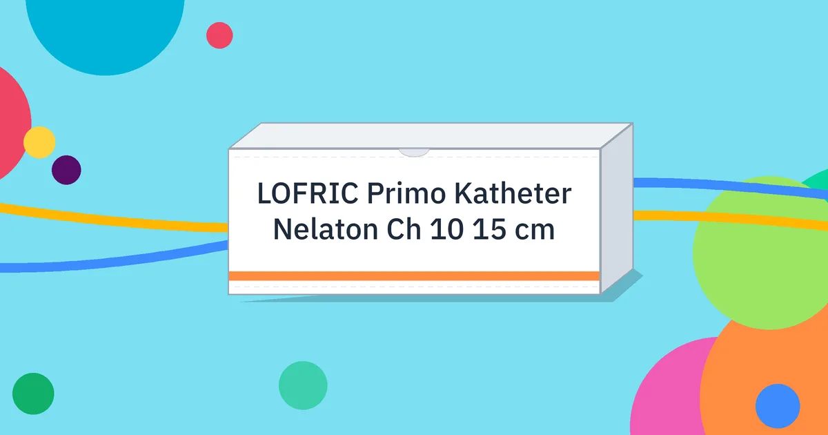 Symbolbild: Packung mit der Aufschrift LOFRIC Primo Katheter Nelaton Ch 10 15 cm (PZN 16672138) – Verfügbarkeit und Bezug in Apotheken in Frankfurt am Main