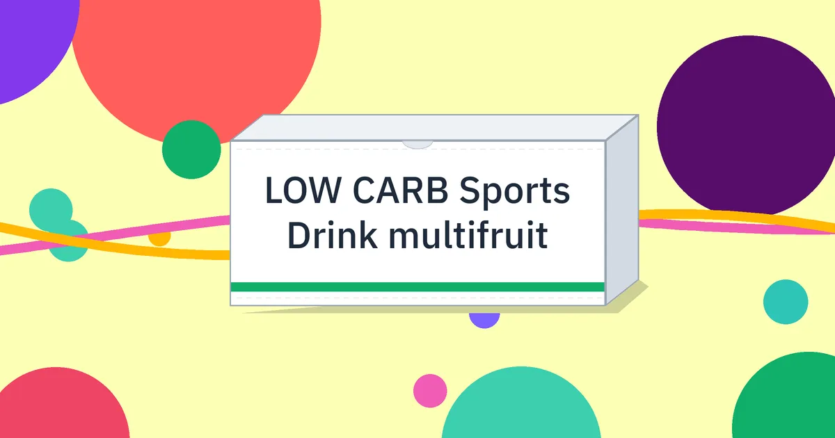 Symbolbild: Packung mit der Aufschrift LOW CARB Sports Drink multifruit (PZN 13579473) – Verfügbarkeit und Bezug in Apotheken in Frankfurt am Main