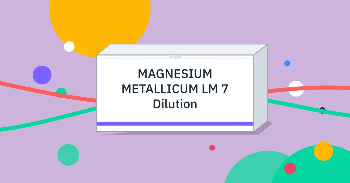 Symbolbild: Packung mit der Aufschrift MAGNESIUM METALLICUM LM 7 Dilution (PZN 12938326) – Verfügbarkeit und Bezug in Apotheken in Frankfurt am Main