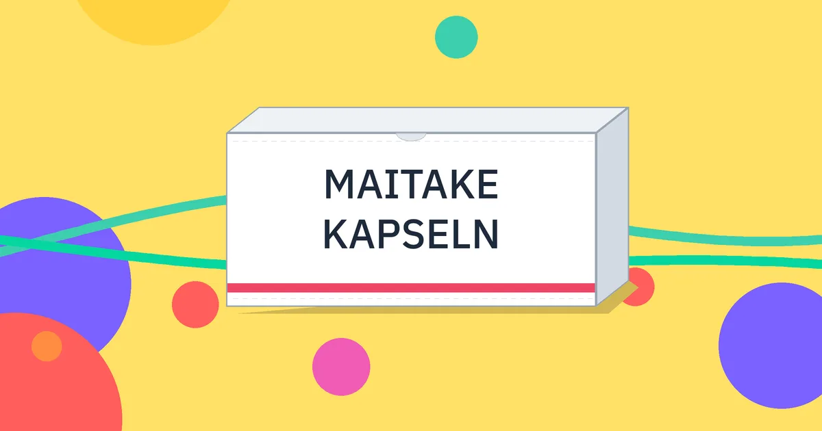Symbolbild: Packung mit der Aufschrift MAITAKE KAPSELN (PZN 09398895) – Verfügbarkeit und Bezug in Apotheken in Frankfurt am Main