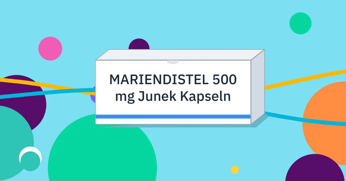 Symbolbild: Packung mit der Aufschrift MARIENDISTEL 500 mg Junek Kapseln (PZN 10051145) – Verfügbarkeit und Bezug in Apotheken in Frankfurt am Main