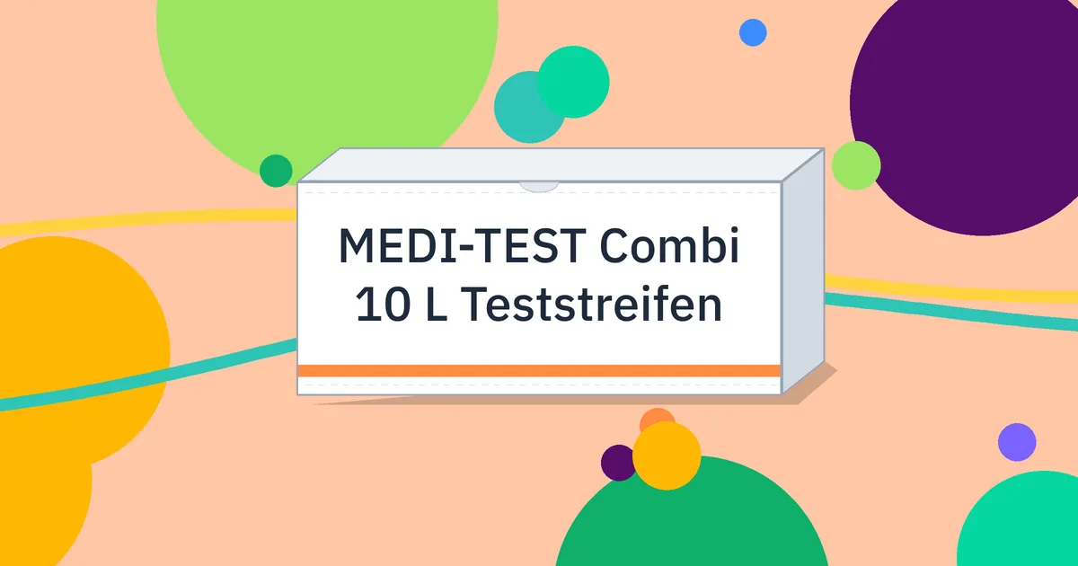 Symbolbild: Packung mit der Aufschrift MEDI-TEST Combi 10 L Teststreifen (PZN 00175538) – Verfügbarkeit und Bezug in Apotheken in Frankfurt am Main