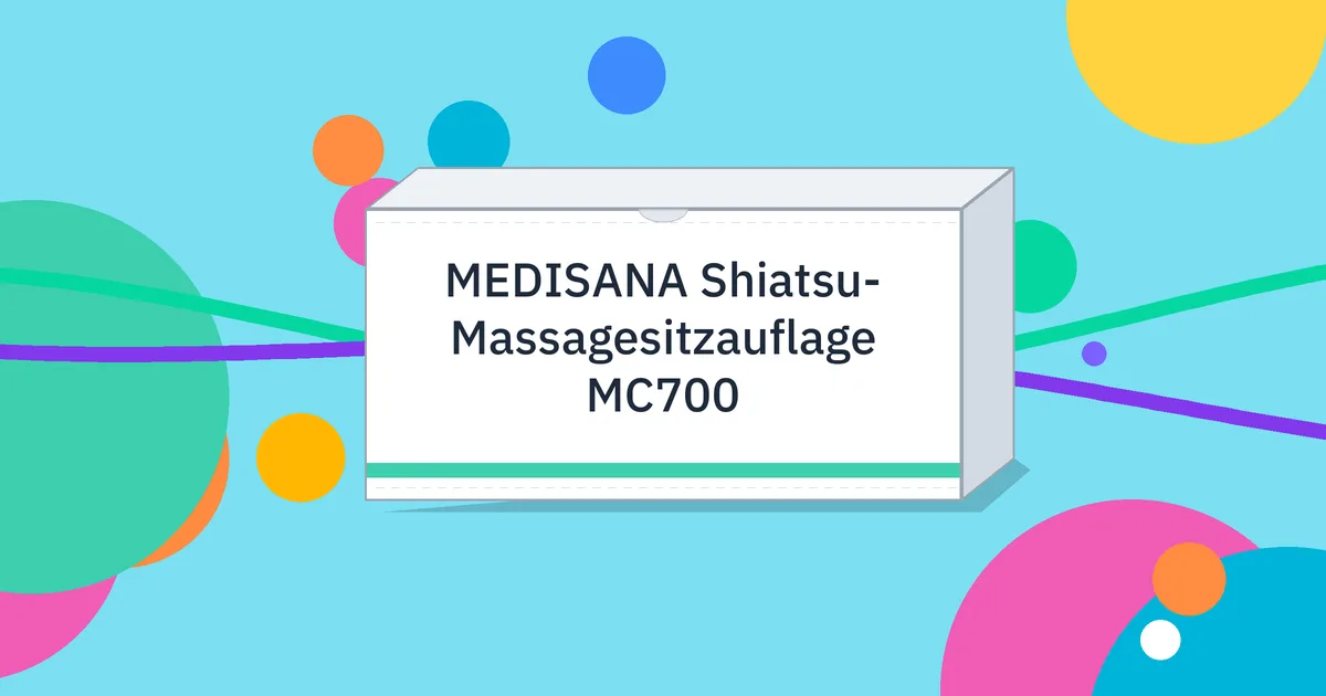 Symbolbild: Packung mit der Aufschrift MEDISANA Shiatsu-Massagesitzauflage MC700 (PZN 20902182) – Verfügbarkeit und Bezug in Apotheken in Frankfurt am Main