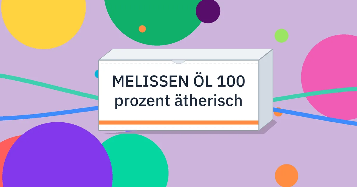 Symbolbild: Packung mit der Aufschrift MELISSEN ÖL 100 prozent ätherisch (PZN 07205946) – Verfügbarkeit und Bezug in Apotheken in Frankfurt am Main