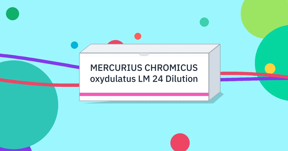 Symbolbild: Packung mit der Aufschrift MERCURIUS CHROMICUS oxydulatus LM 24 Dilution (PZN 12949643) – Verfügbarkeit und Bezug in Apotheken in Frankfurt am Main