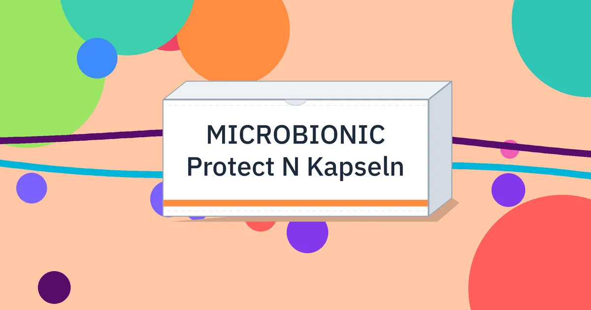 Symbolbild: Packung mit der Aufschrift MICROBIONIC Protect N Kapseln (PZN 19095138) – Verfügbarkeit und Bezug in Apotheken in Frankfurt am Main