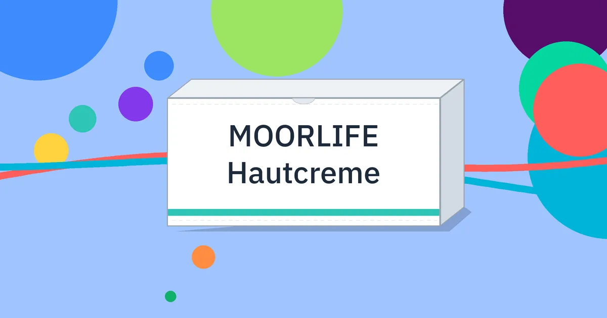 Symbolbild: Packung mit der Aufschrift MOORLIFE Hautcreme (PZN 08744148) – Verfügbarkeit und Bezug in Apotheken in Frankfurt am Main