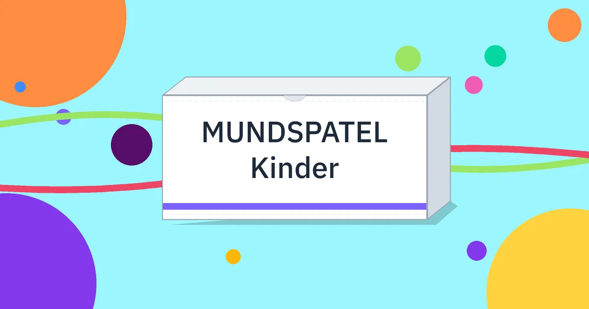 Symbolbild: Packung mit der Aufschrift MUNDSPATEL Kinder (PZN 04967199) – Verfügbarkeit und Bezug in Apotheken in Frankfurt am Main