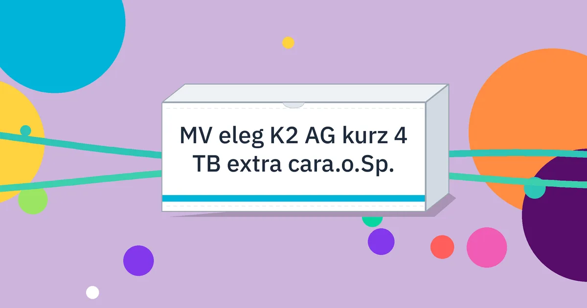 Symbolbild: Packung mit der Aufschrift MV eleg K2 AG kurz 4 TB extra cara.o.Sp. (PZN 09878767) – Verfügbarkeit und Bezug in Apotheken in Frankfurt am Main