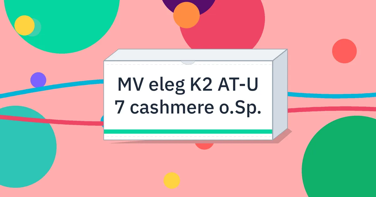 Symbolbild: Packung mit der Aufschrift MV eleg K2 AT-U 7 cashmere o.Sp. (PZN 15289006) – Verfügbarkeit und Bezug in Apotheken in Frankfurt am Main