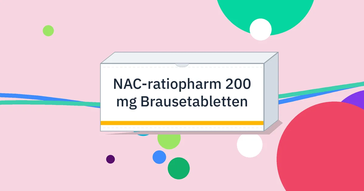 Symbolbild: Packung mit der Aufschrift NAC-ratiopharm 200 mg Brausetabletten (PZN 04788189) – Verfügbarkeit und Bezug in Apotheken in Frankfurt am Main